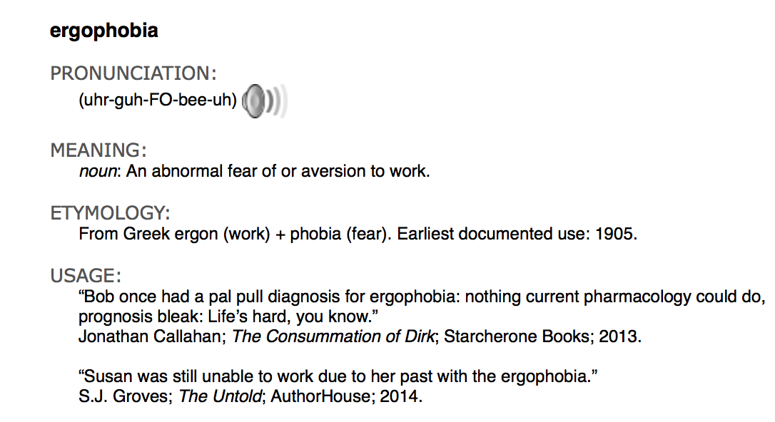 Ergophobia